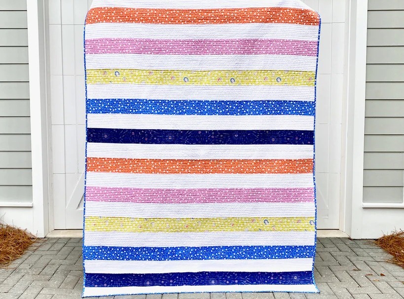 Easy stripey quilt pattern for beginners – make your own bedding ...