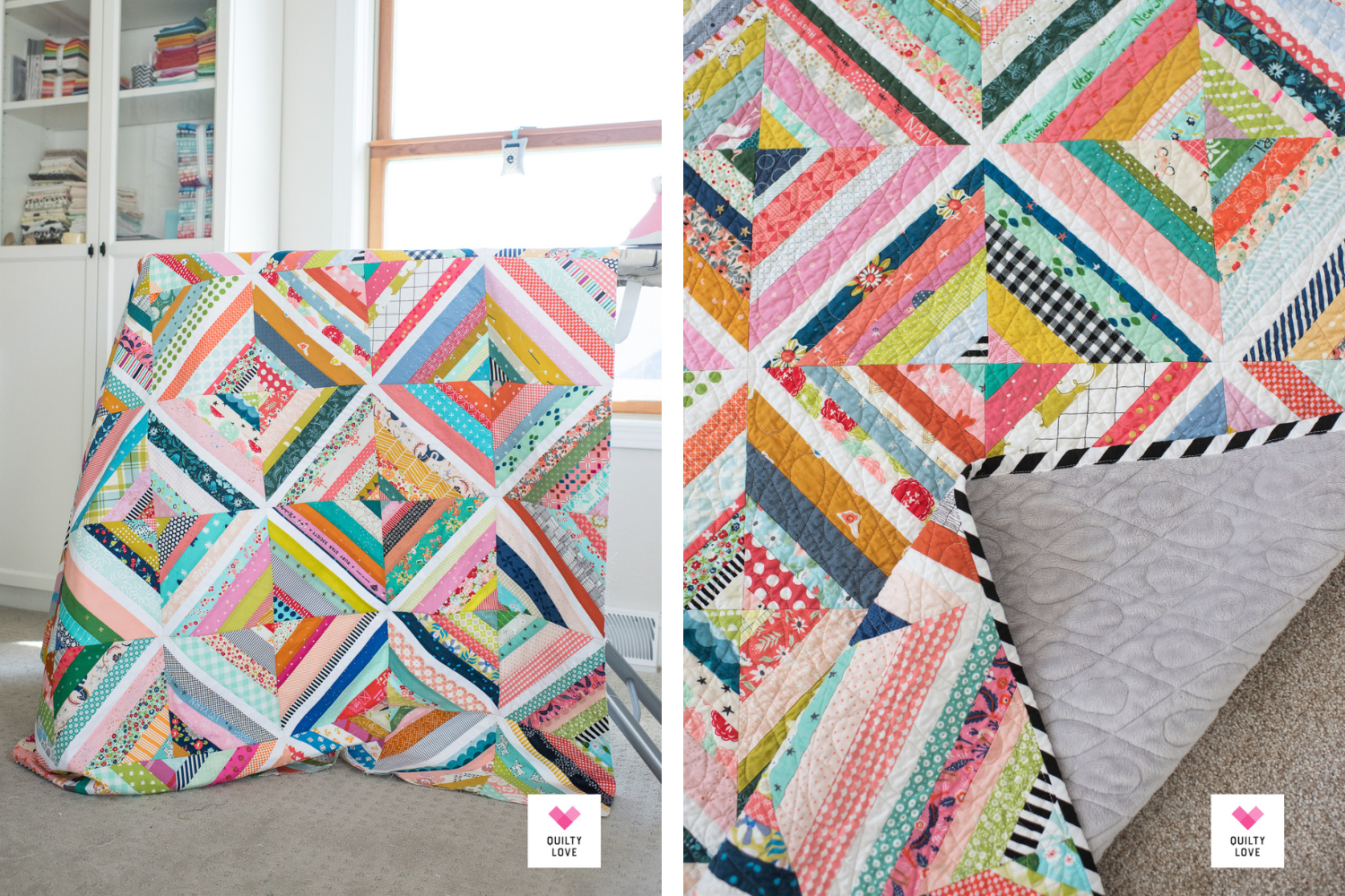 Scrappy string quilt tutorial - perfect for using up fabric strips ...