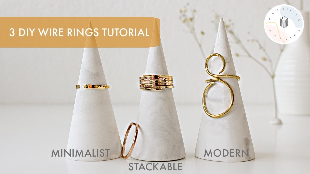 DIY elegant stackable rings - easy wire jewelry project - Crafts on display
