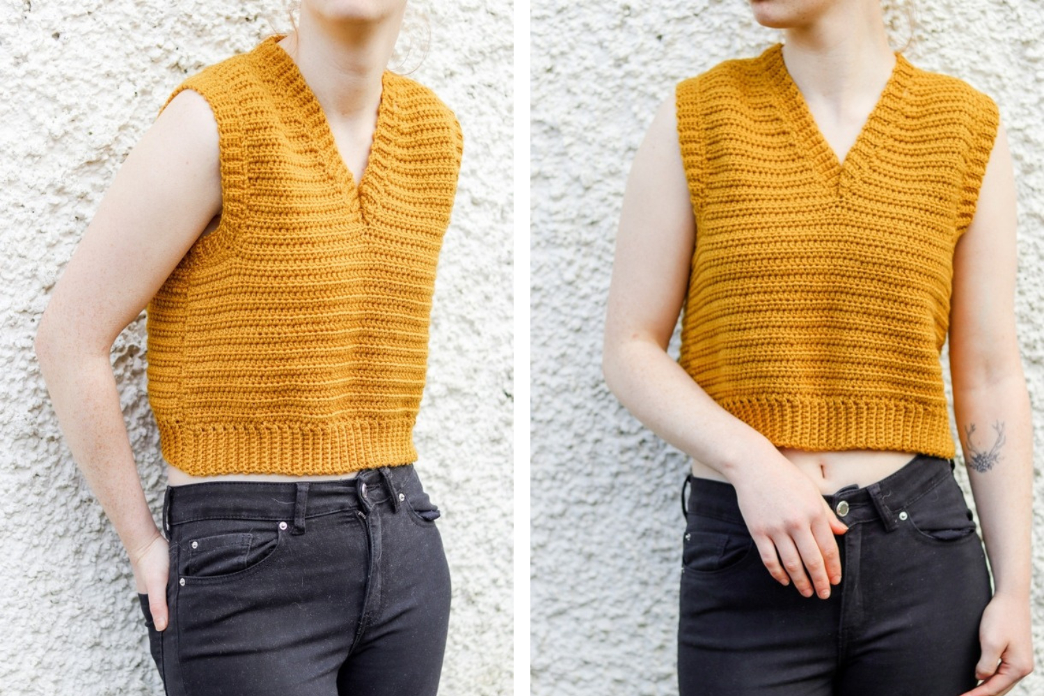 Make a stylish V-neck crochet vest with this free pattern - Crafts on ...