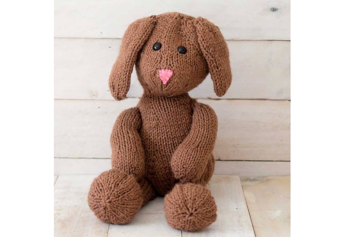 Make a cute plush bunny with this easy flat knit pattern - Crafts on ...