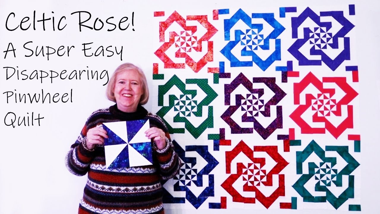 Master the disappearing pinwheel with the Celtic Rose Quilt - Crafts on ... Master the disappearing pinwheel with the Celtic Rose Quilt - Crafts on ...