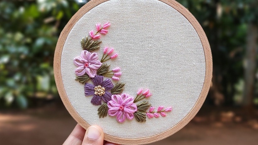 Easy floral embroidery tutorial - Crafts on display