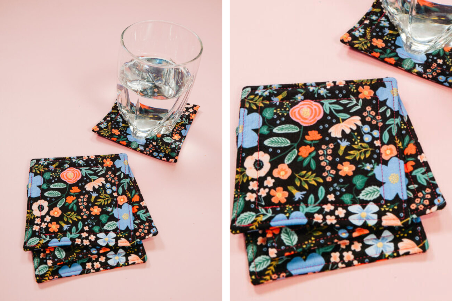 How to sew fabric coasters in 8 different shapes: free pattern - Crafts ...