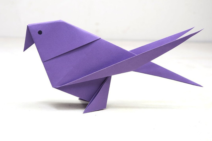 Paper bird origami tutorial for beginners - Crafts on display