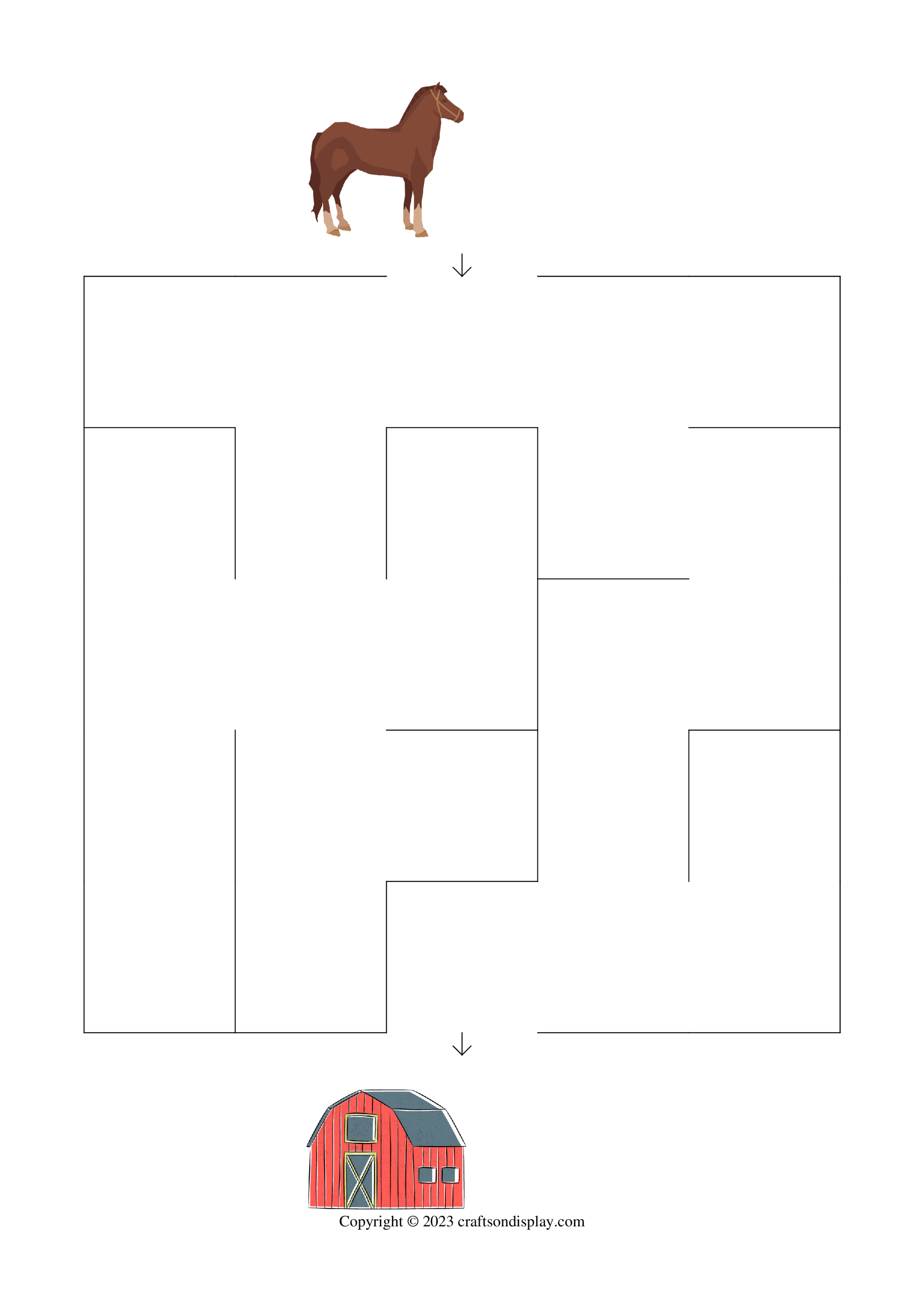 Super easy mazes (ages 3-5) - Crafts on display