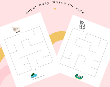 Super easy mazes (ages 3-5) - Crafts on display