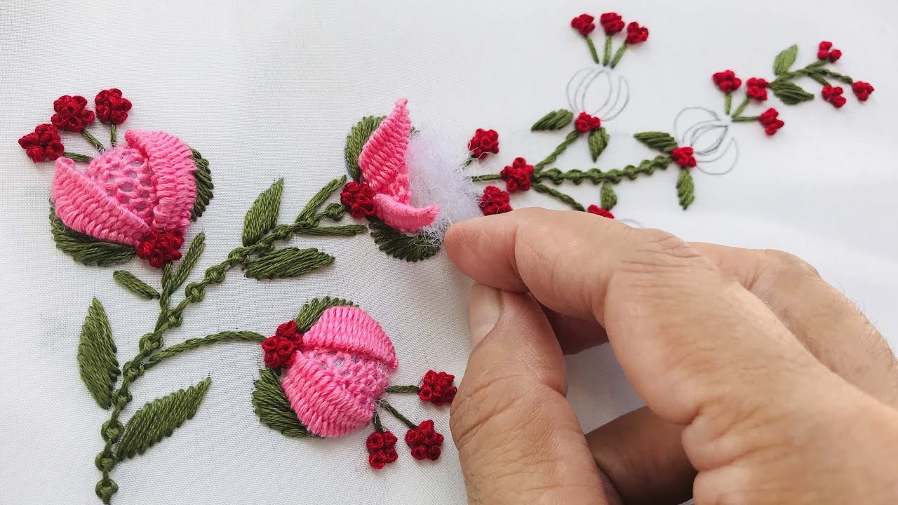 Floral Embroidery Archives - Crafts on display