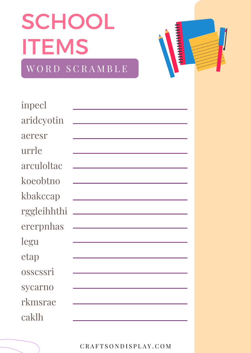 School items - Crafts on display