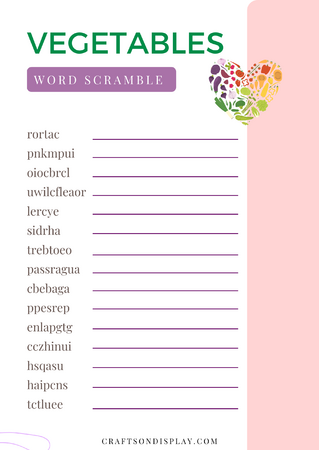 Vegetables - Crafts on display