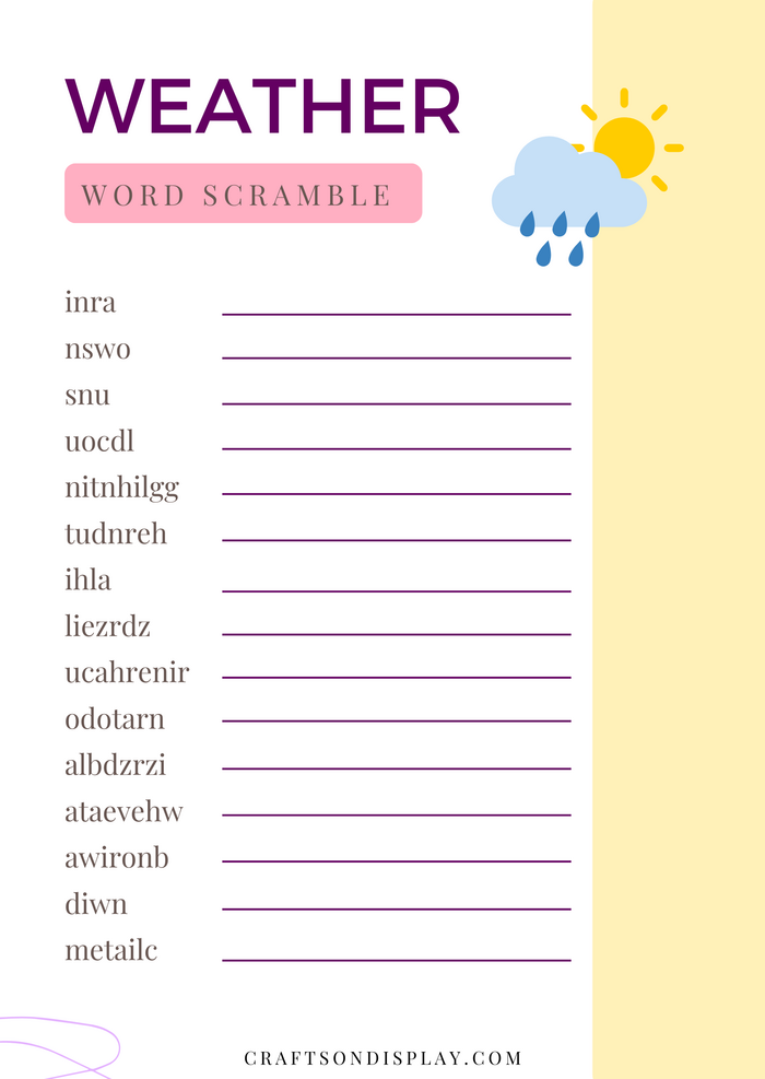 Weather - Crafts on display