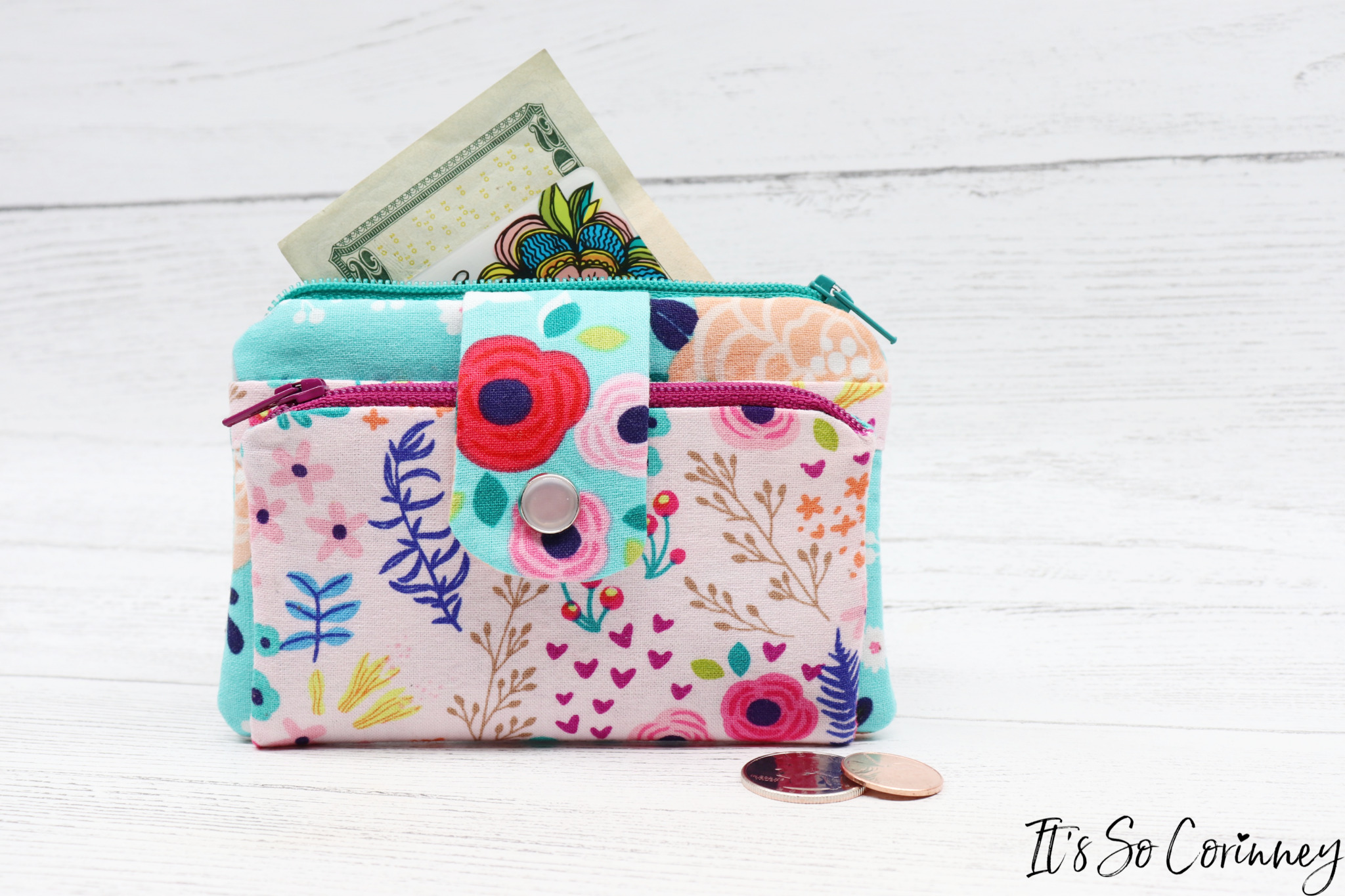 Diy Zippered Coin Purse With Two Pockets Cute And Functional Crafts On Display
