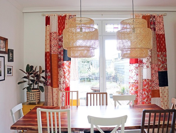 How to sew patchwork curtains - Crafts on display
