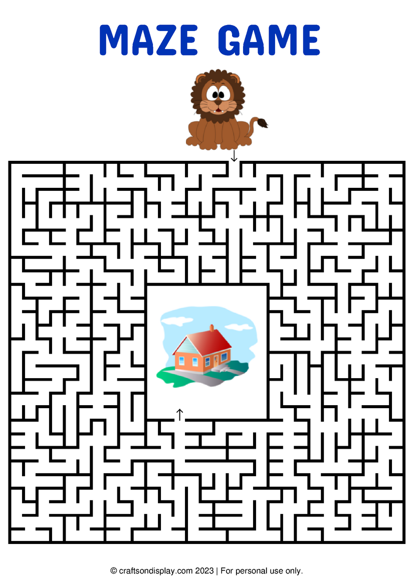 Challenging mazes (ages 9+) - Crafts on display