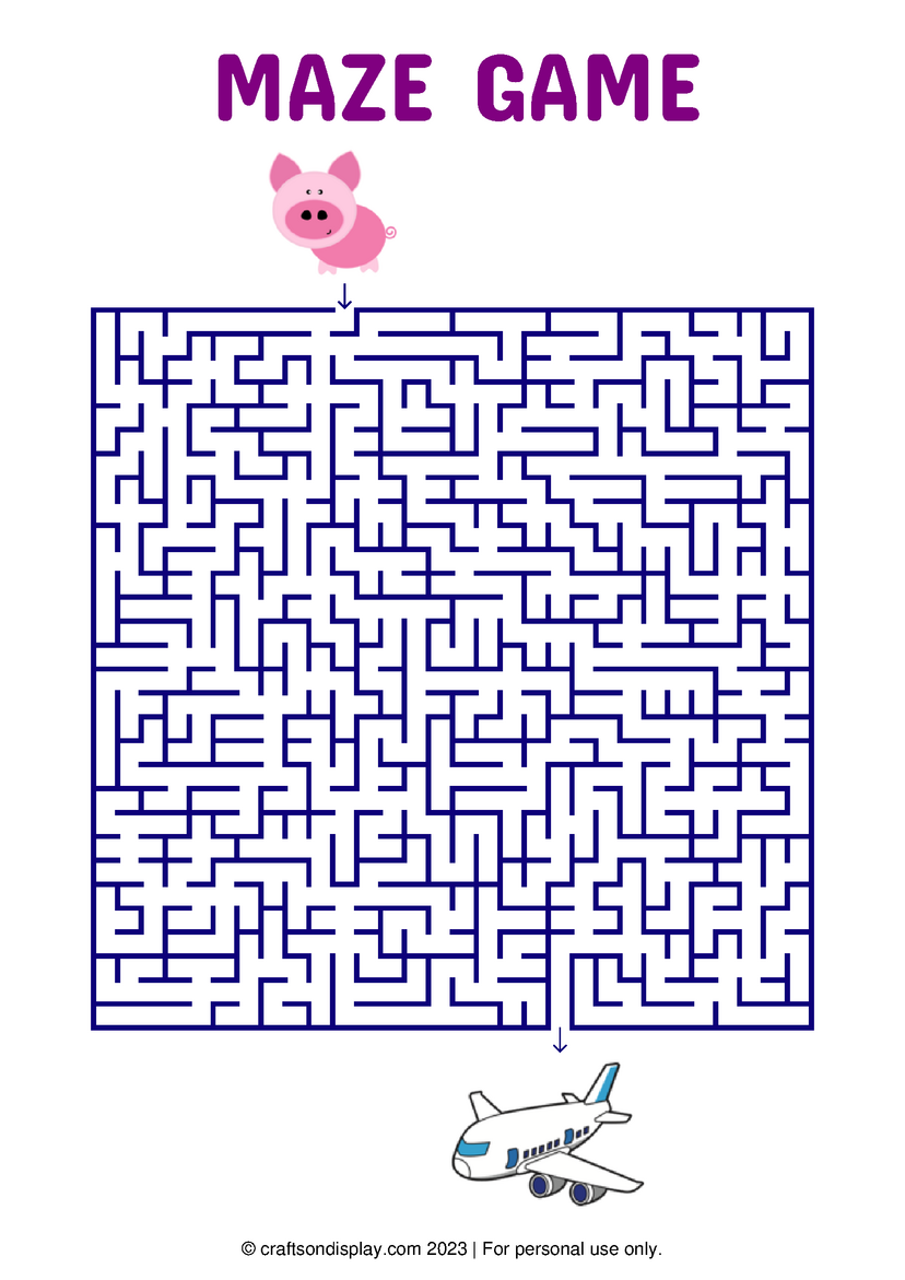 Challenging mazes (ages 9+) - Crafts on display