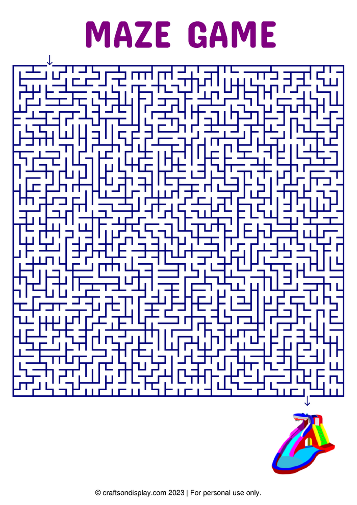 Difficult mazes (ages 13+) - Crafts on display