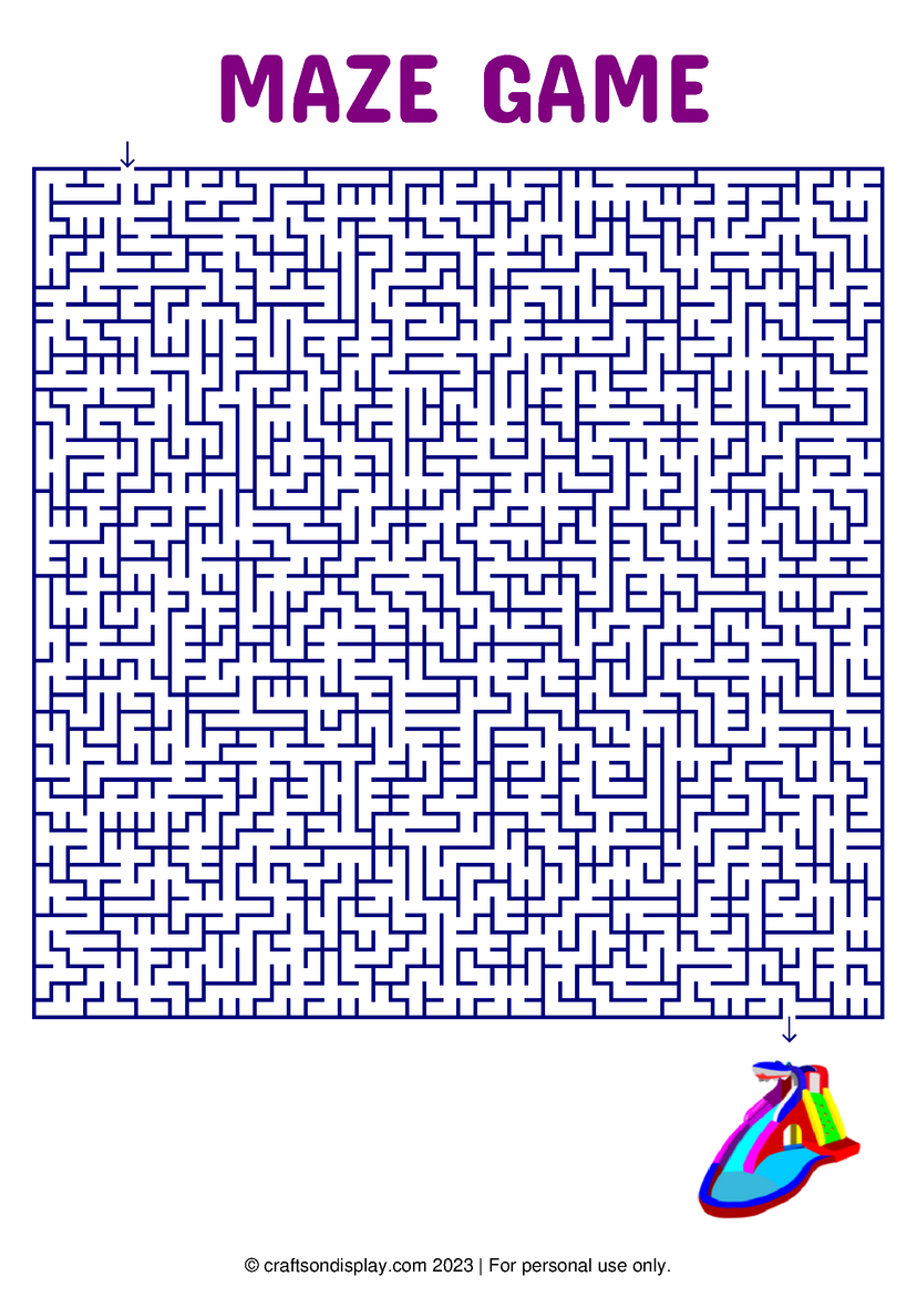 Difficult mazes (ages 13+) - Crafts on display