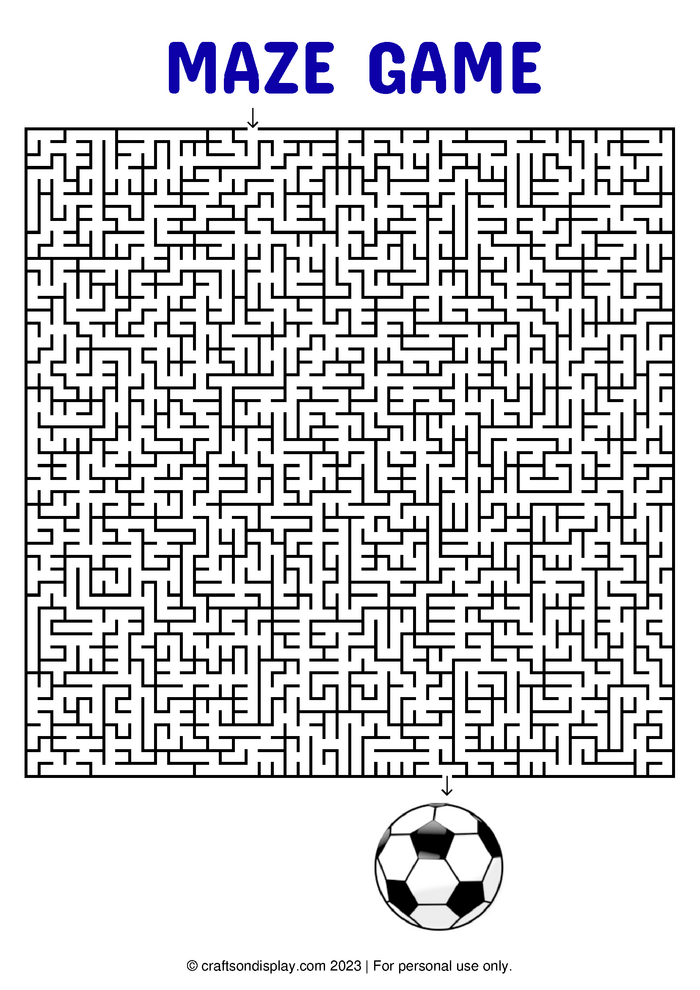 Difficult mazes (ages 13+) - Crafts on display