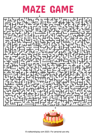 Difficult mazes (ages 13+) - Crafts on display