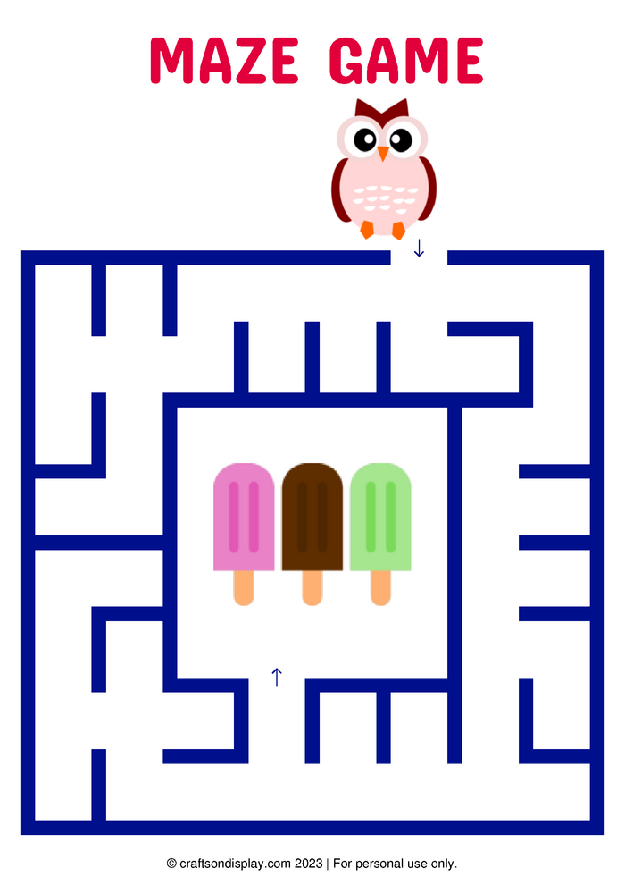 Easy mazes (ages 4-6) - Crafts on display