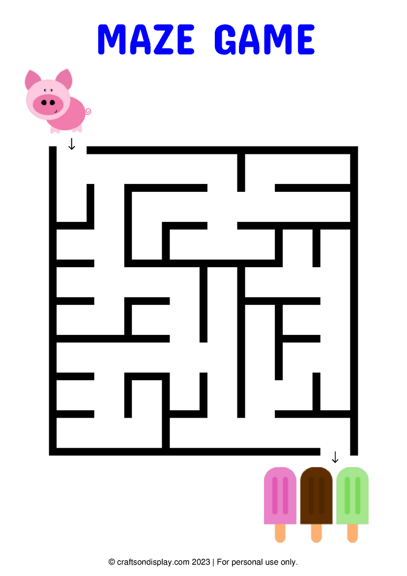 Easy mazes (ages 4-6) - Crafts on display