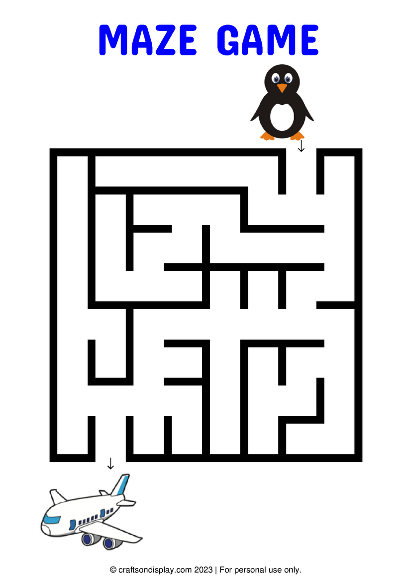 Easy mazes (ages 4-6) - Crafts on display