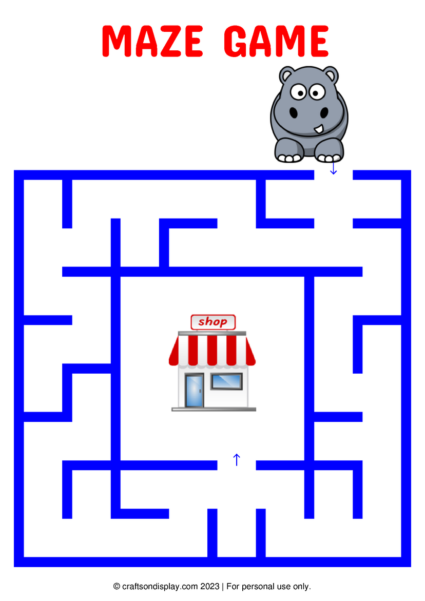 Easy mazes (ages 4-6) - Crafts on display