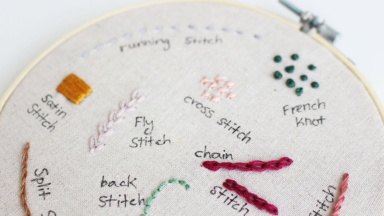 Top 10 embroidery stitches for beginners - Crafts on display