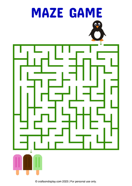 Intermediate mazes (ages 7-9) - Crafts on display