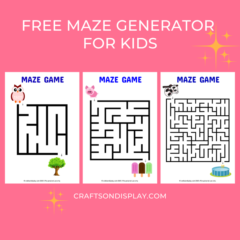 Free printable mazes, from super easy to tough - Crafts on display