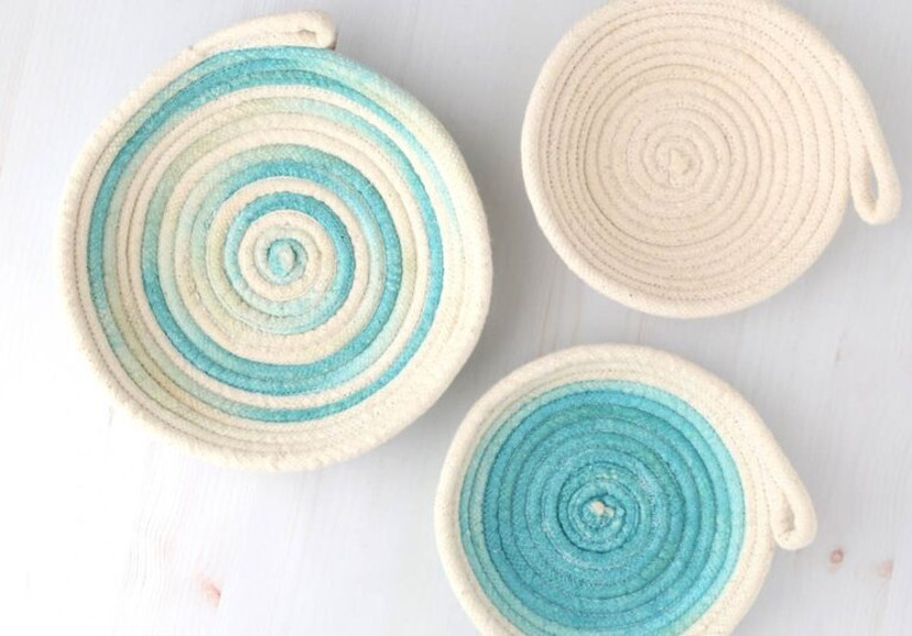 30 minute rope bowl DIY - Crafts on display