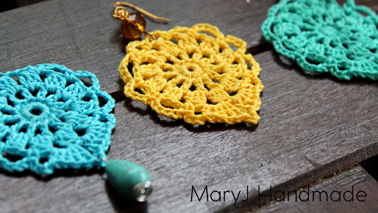 Easy crochet earrings DIY tutorial - Crafts on display
