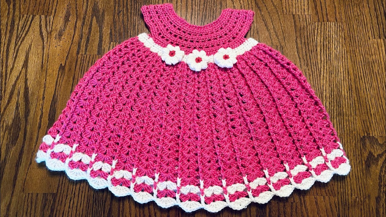 Free crochet baby dress pattern - Crafts on display