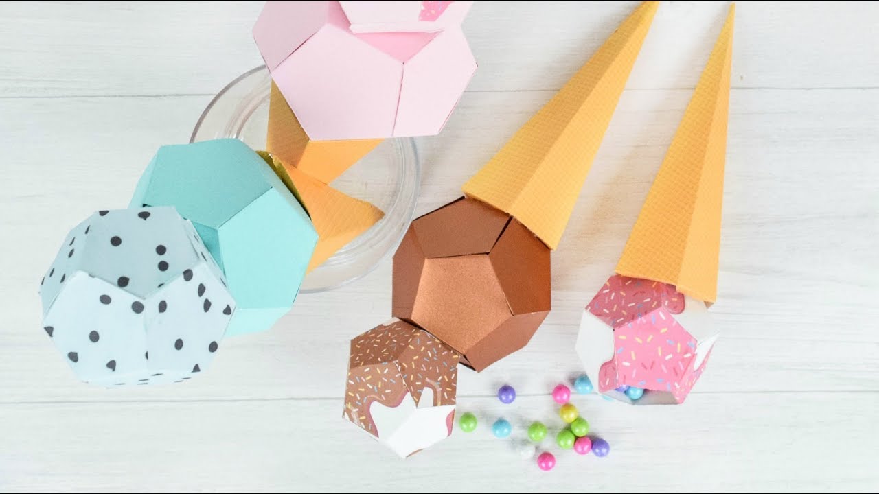 3D paper ice cream tutorial - Crafts on display