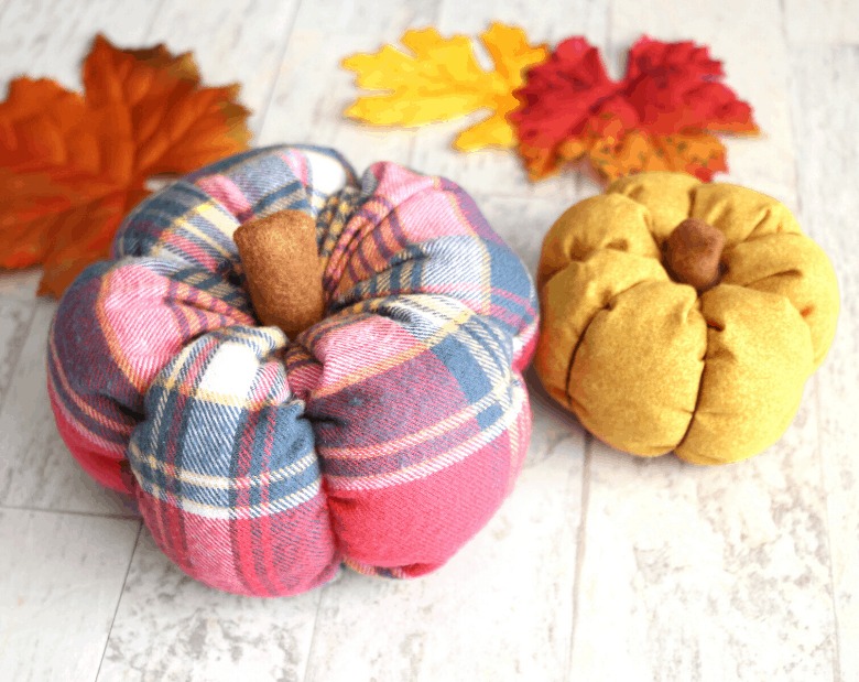 Easy fabric pumpkin tutorial – fall craft with scraps - Crafts on display