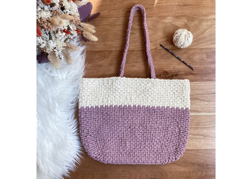 Free chunky crochet tote bag pattern - Crafts on display