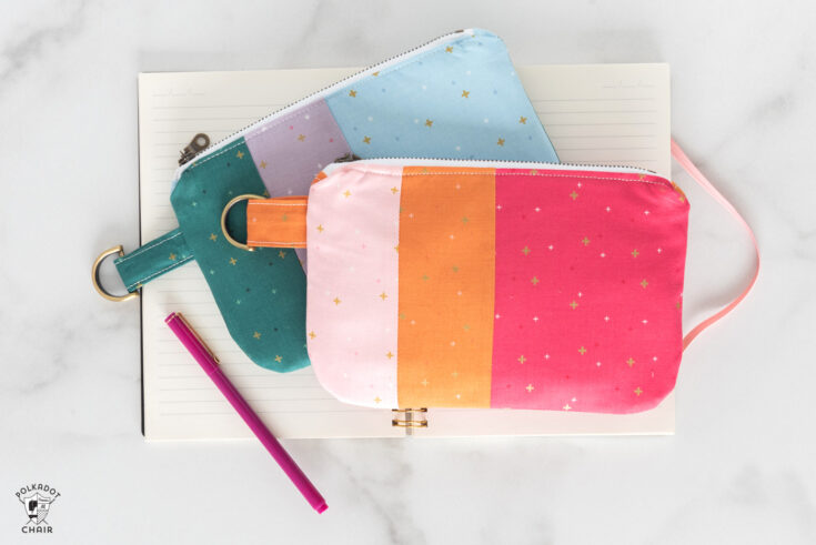 Create a chic color-blocked zip pouch with this simple pattern - Crafts ...