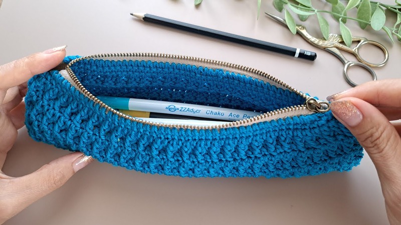 DIY crochet pencil pouch with zipper - perfect for gifts and school ...