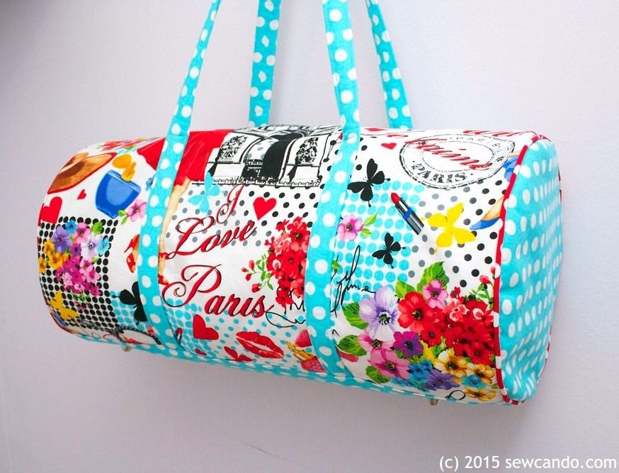 Free duffel bag pattern and tutorial - Crafts on display