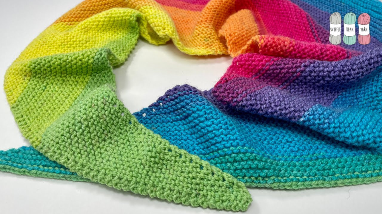 How to knit an easy asymmetrical shawl - Crafts on display
