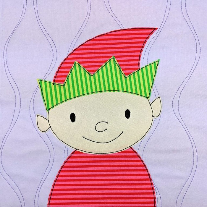 Christmas elf applique pattern - Crafts on display