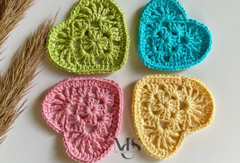 Easy and pretty crochet heart tutorial for beginner crocheters - Crafts ...