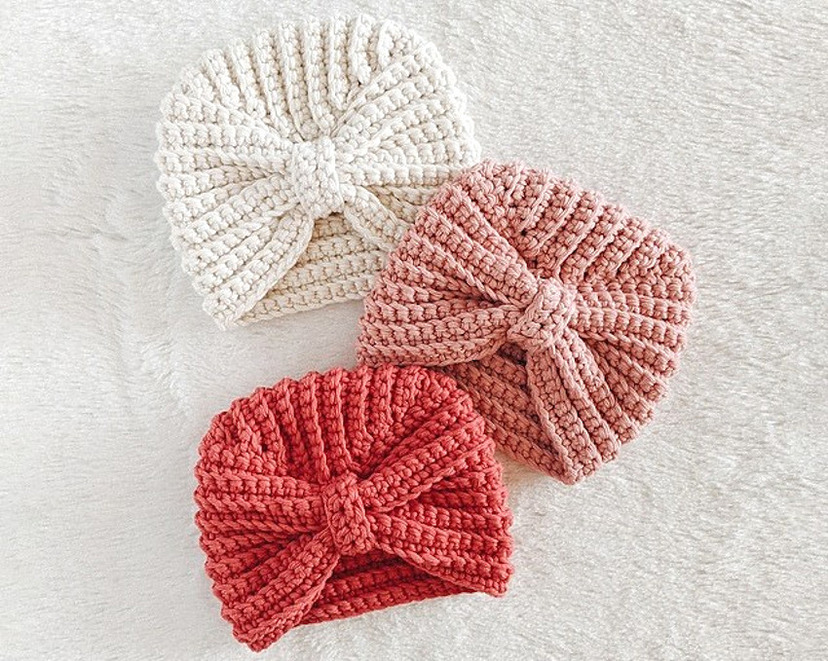 Free baby turban crochet pattern for springtime keepsakes - Crafts on ...