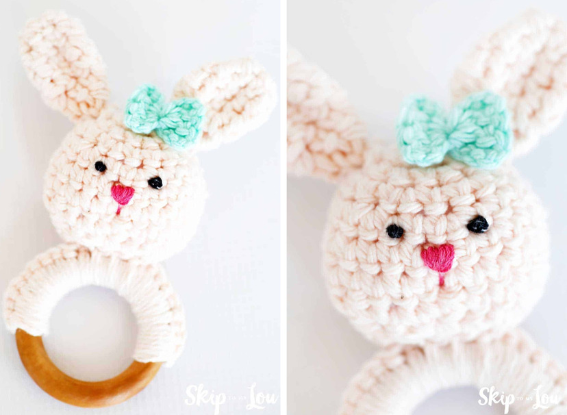 Free crochet bunny teether pattern - Crafts on display