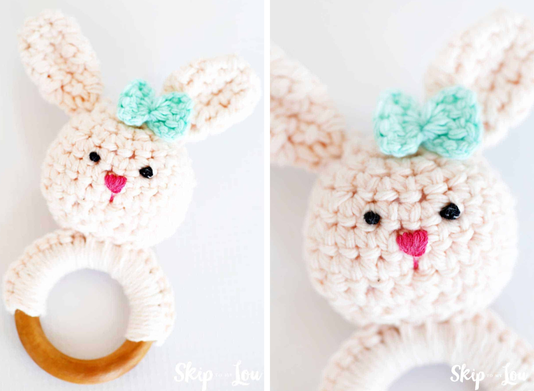 Free crochet bunny teether pattern - perfect baby shower gift - Crafts ...