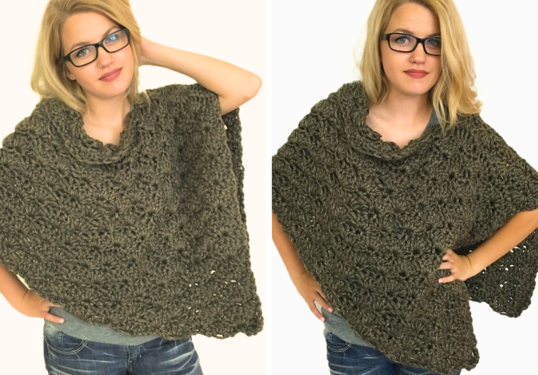 Free crochet poncho pattern - quick, cozy, and beginner-friendly ...