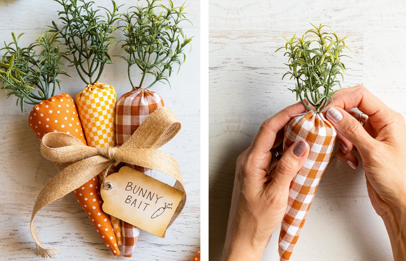 How to make easy fabric carrots - Crafts on display