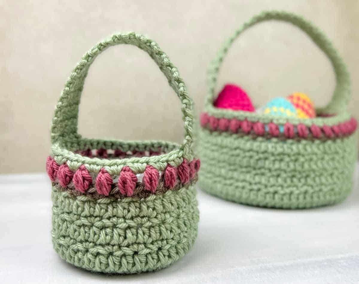 Free crochet Easter basket pattern - Crafts on display