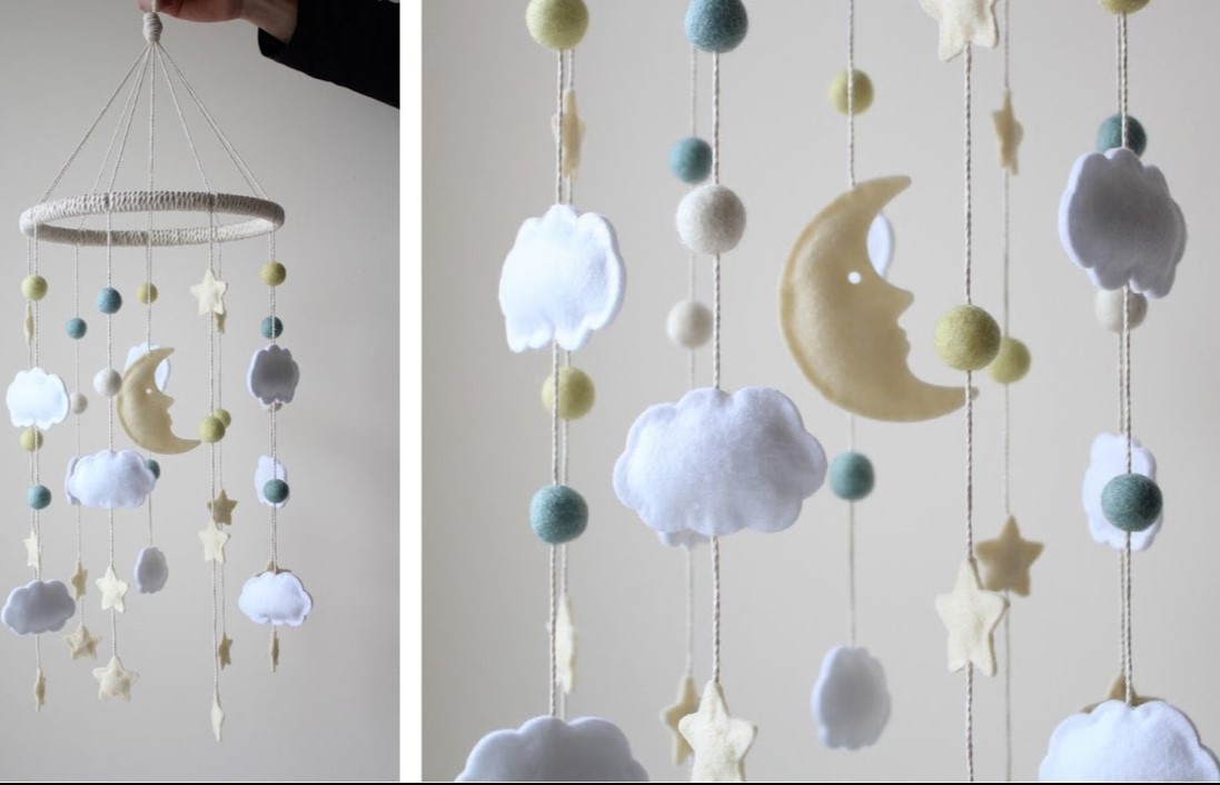 How to make a starry baby mobile - Crafts on display
