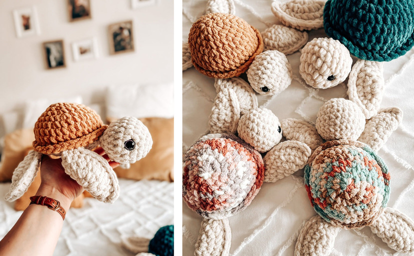 Free sea turtle crochet pattern - Crafts on display